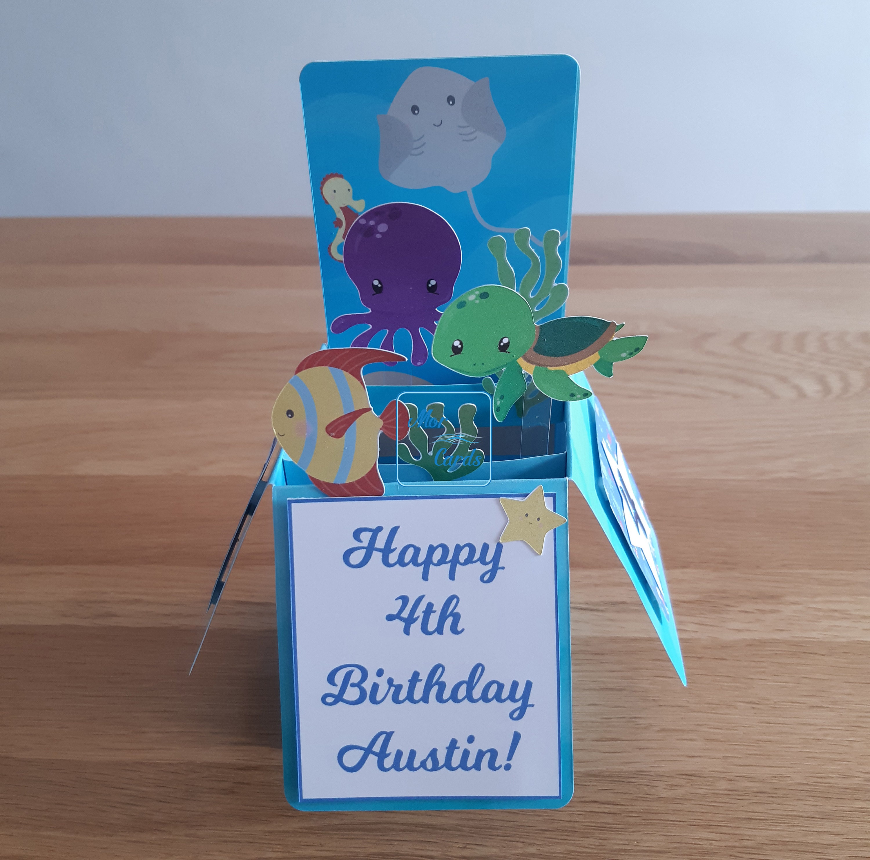 Handmade Personalised Under the Sea Pop up Box Card | Etsy