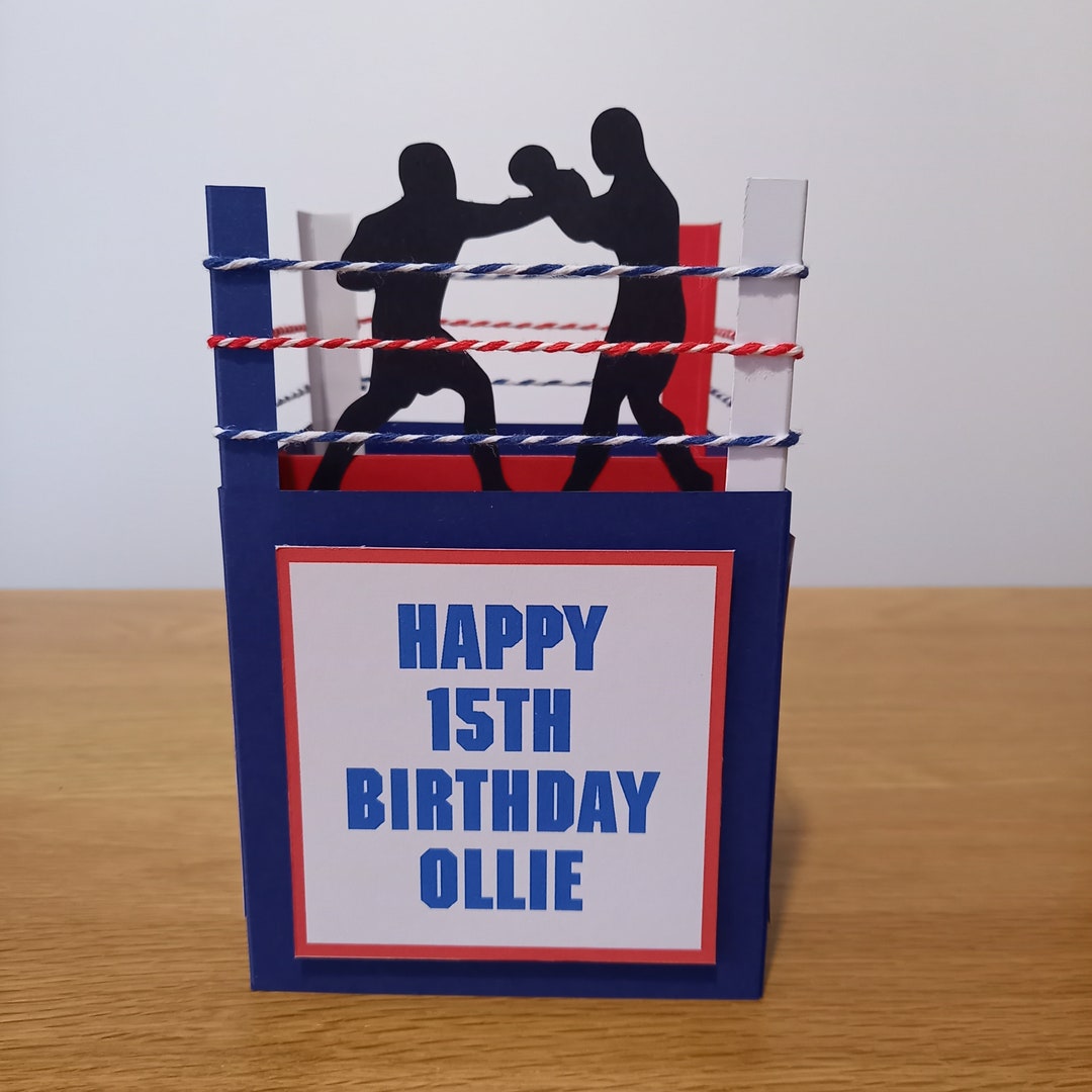 Personalised Boxing Ring Pop up Card: Handmade Birthday, Anniversary - Etsy