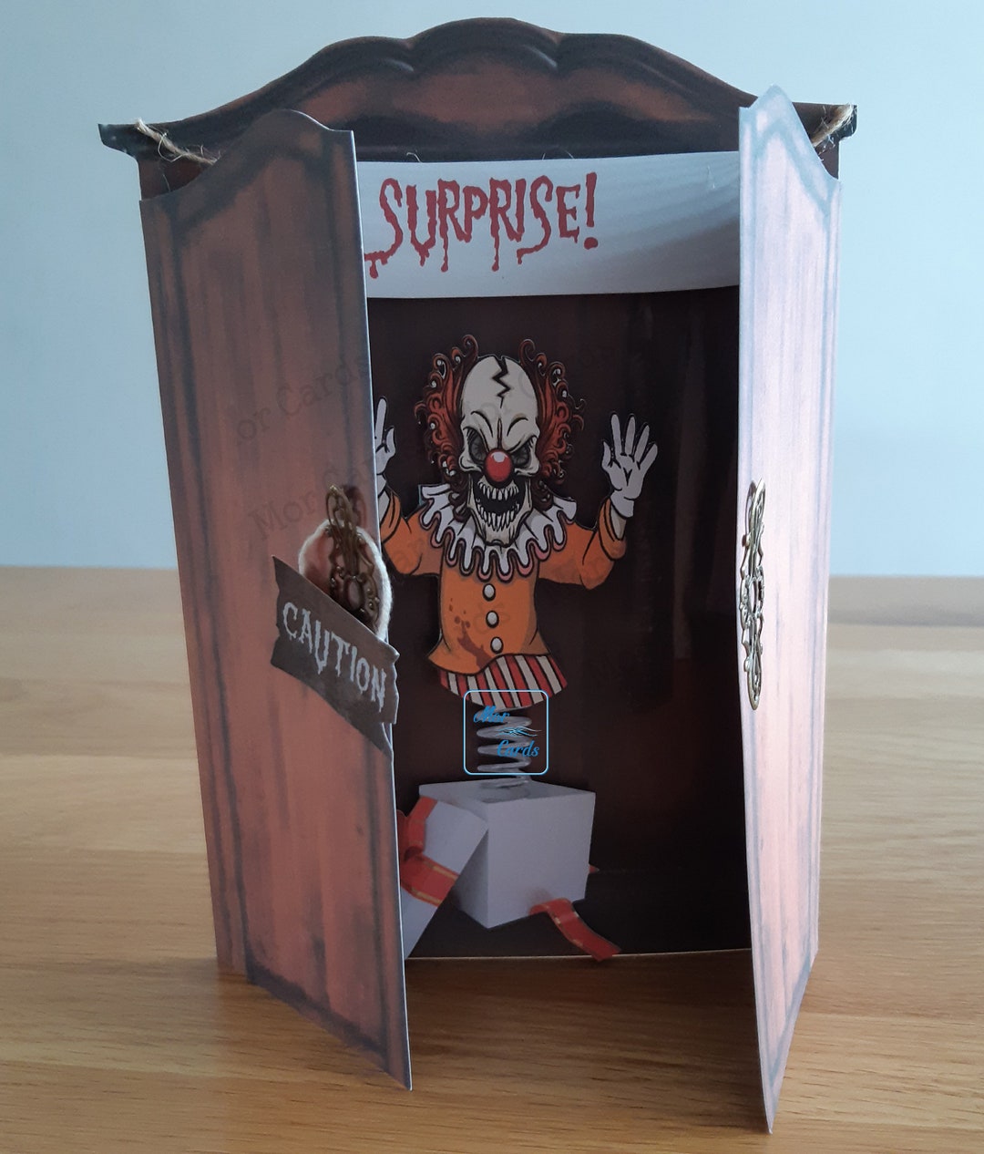 Personalised 3D Horror Clown Card: Macabre Birthday, Anniversary - Etsy