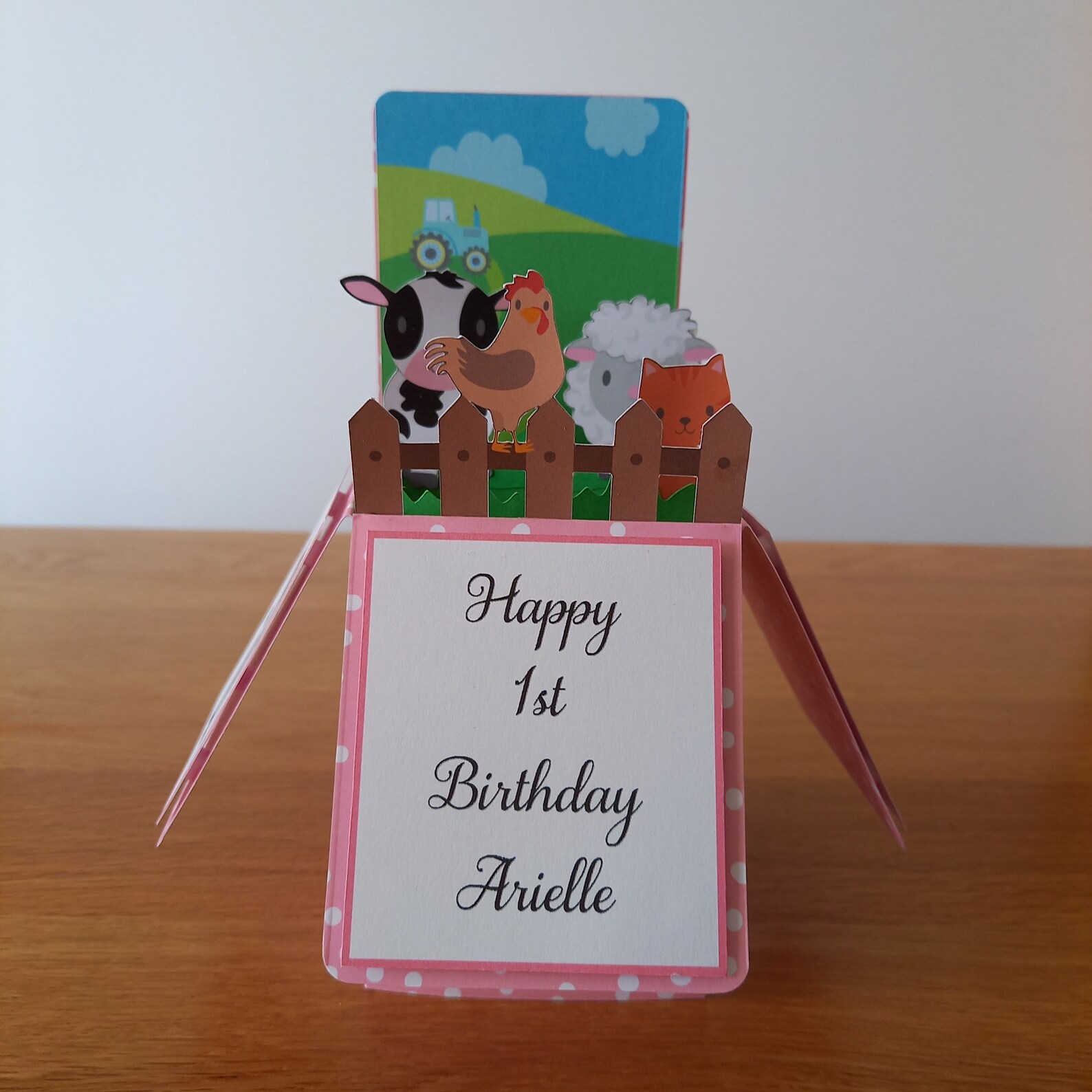 Personalised Farm Animal Pop up Box Card Handmade 3d - Etsy