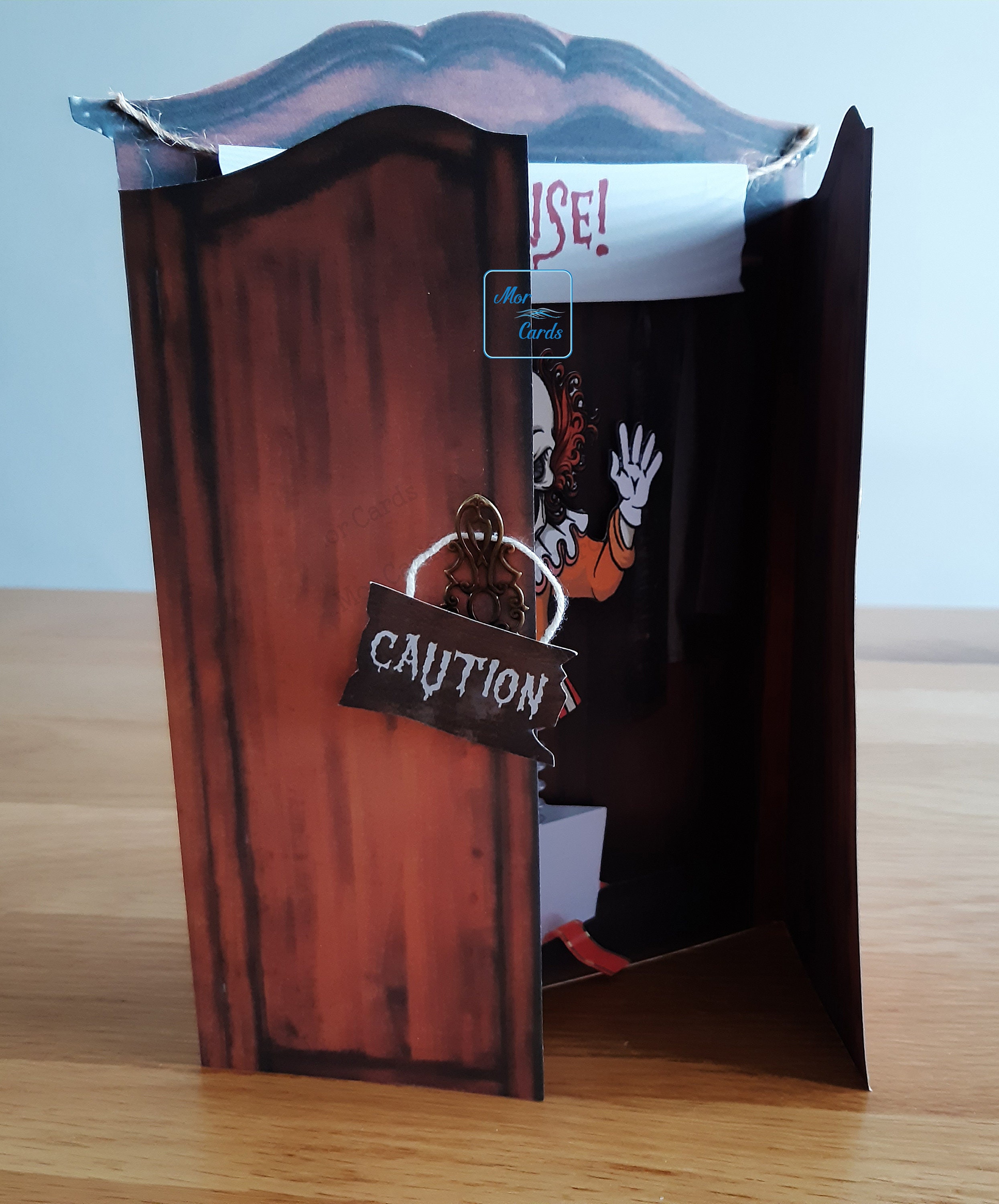 Personalised 3D Horror Clown Card: Macabre Birthday, Anniversary - Etsy
