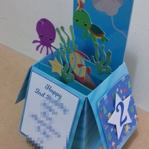 Handmade Personalised Under the Sea Pop up Box Card | Etsy