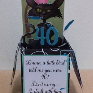 Funny Bad Taste Cat Pop up Box Card Sarcastic Age | Etsy