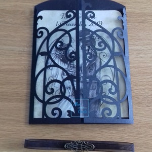 Gothic Wedding, Engagement or Anniversary Gatefold Card - Skeleton ...