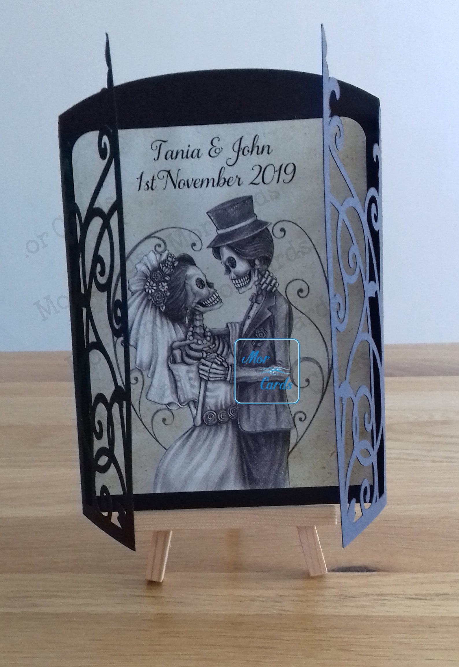Gothic Wedding Engagement or Anniversary Gatefold Card | Etsy
