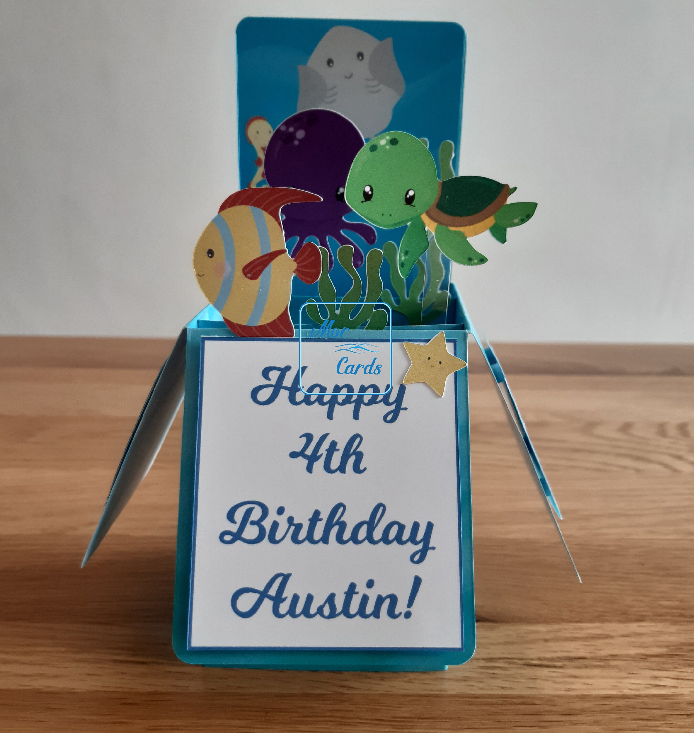 Handmade Personalised Under the Sea Pop up Box Card | Etsy