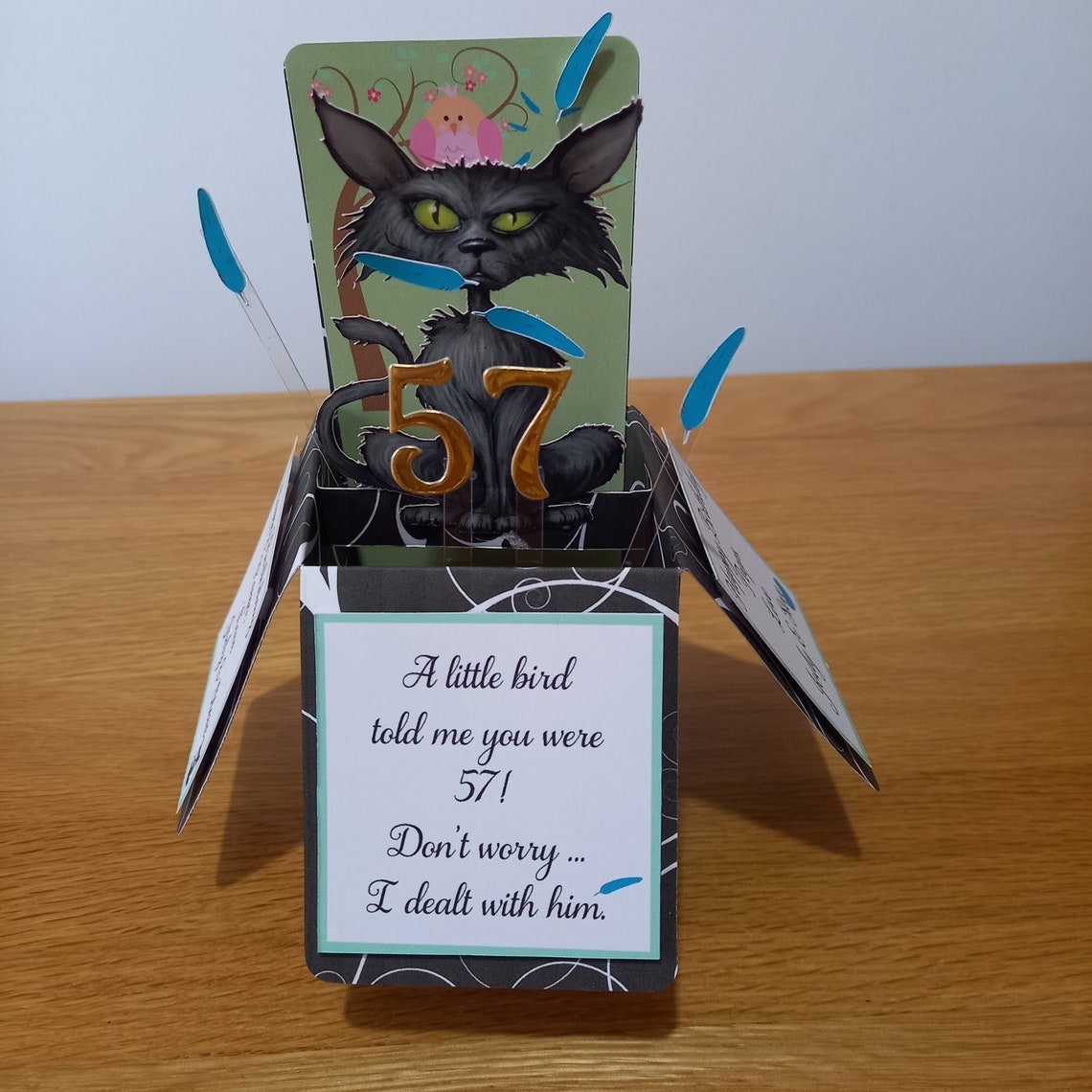 Funny Bad Taste Cat Pop up Box Card Sarcastic Age - Etsy