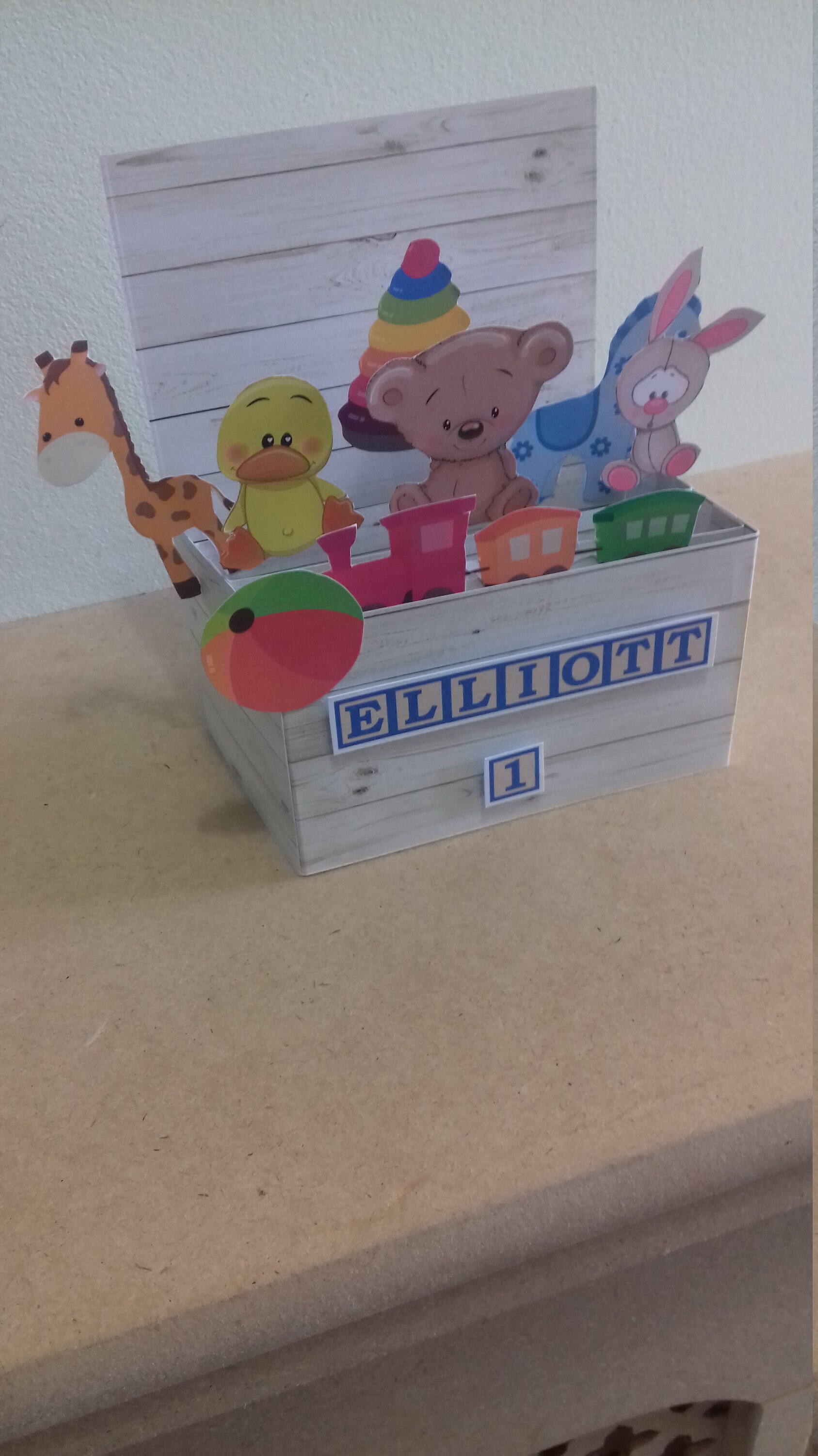 Handmade Personalised Toy Box Pop up Box Card New Baby - Etsy