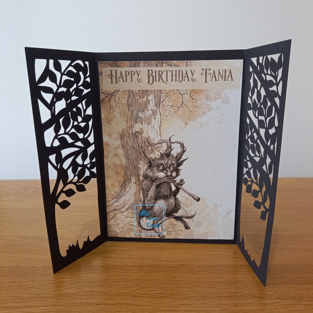Fairy Tale Creature, Fairy, Faun, Sprite, Tree Gatefold Card ...