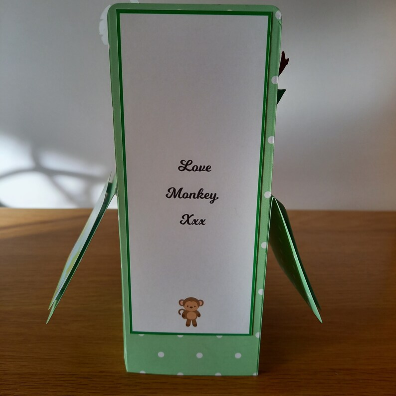 Jungle Monkey Pop up Box Card Birthday Party Invite New - Etsy