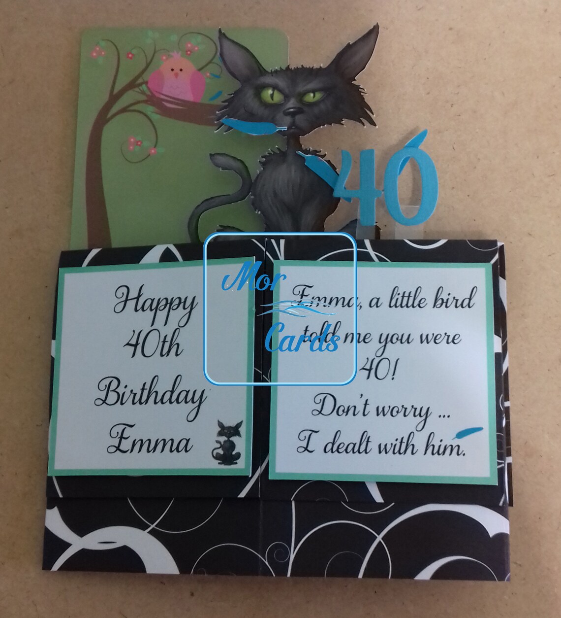 Funny Bad Taste Cat Pop up Box Card Sarcastic Age | Etsy