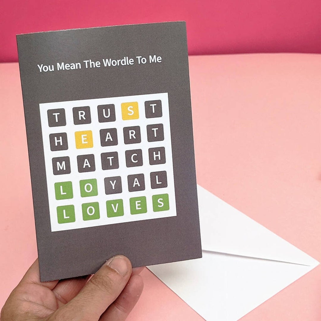 Limited Edition Wordle Card for Partners - Etsy