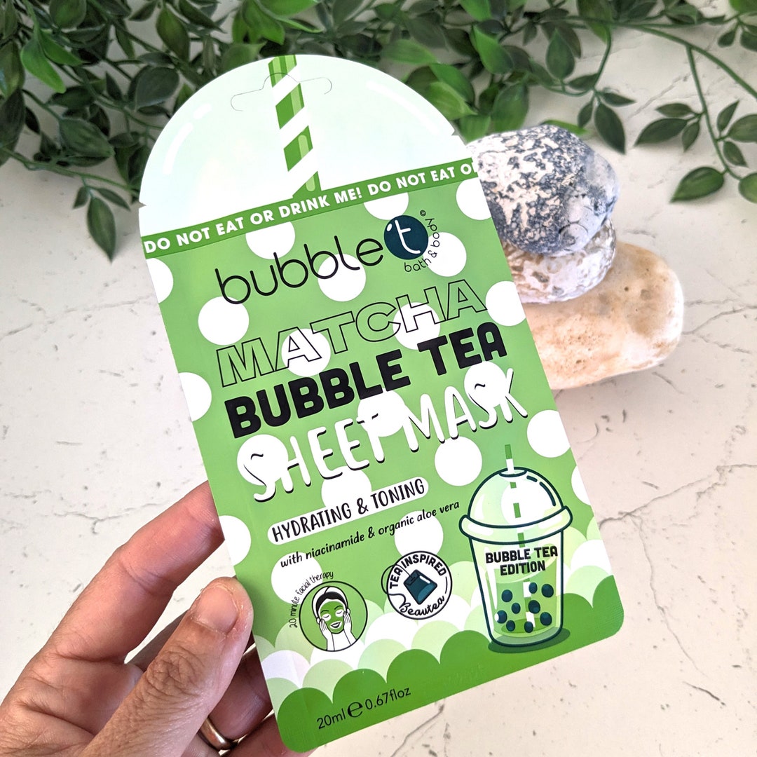 Bubble Tea Matcha Hydrating Sheet Face Mask - Etsy