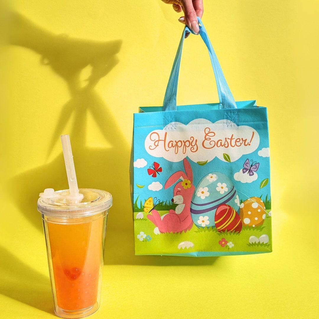 Bubble Tea Easter Gift Set Bag, Bubble Tea Cup and Straw, Boba Gift ...