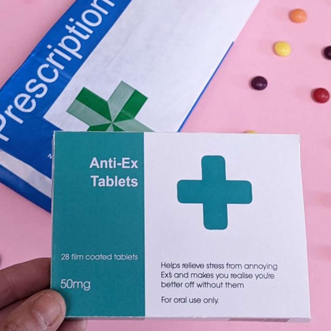 Anti Ex Medicine Box, With Prescription Bag and Sweets, Prank Pill Box ...