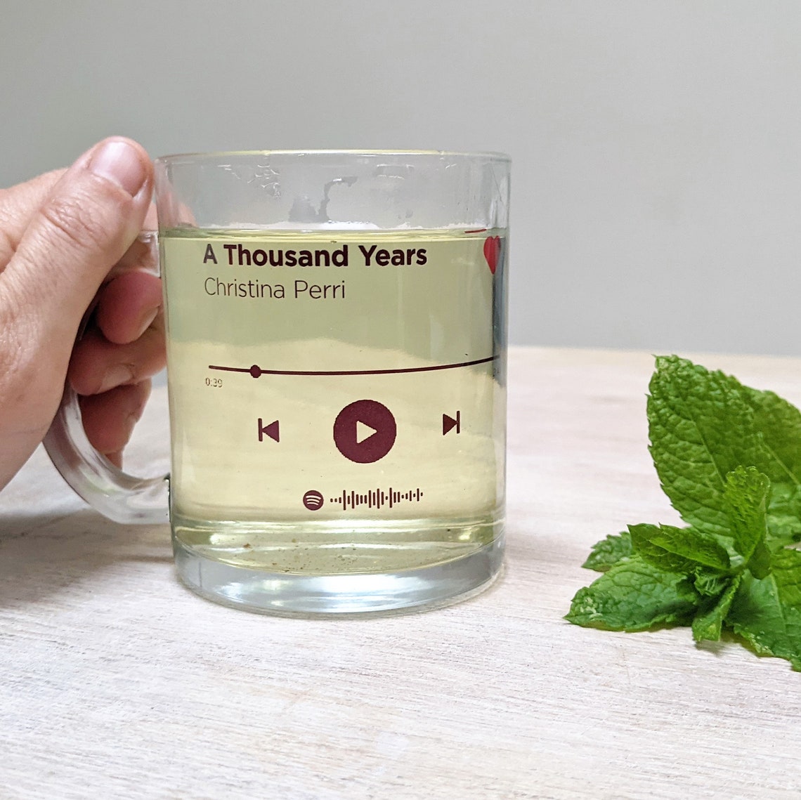 Personalised Spotify Music Mug - Choose Your Own Song, Anniversary Song ...