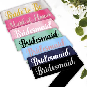Bachelorette Sash, Bride to Be, Maid of Honor, Bridesmaid, Bachelorette ...
