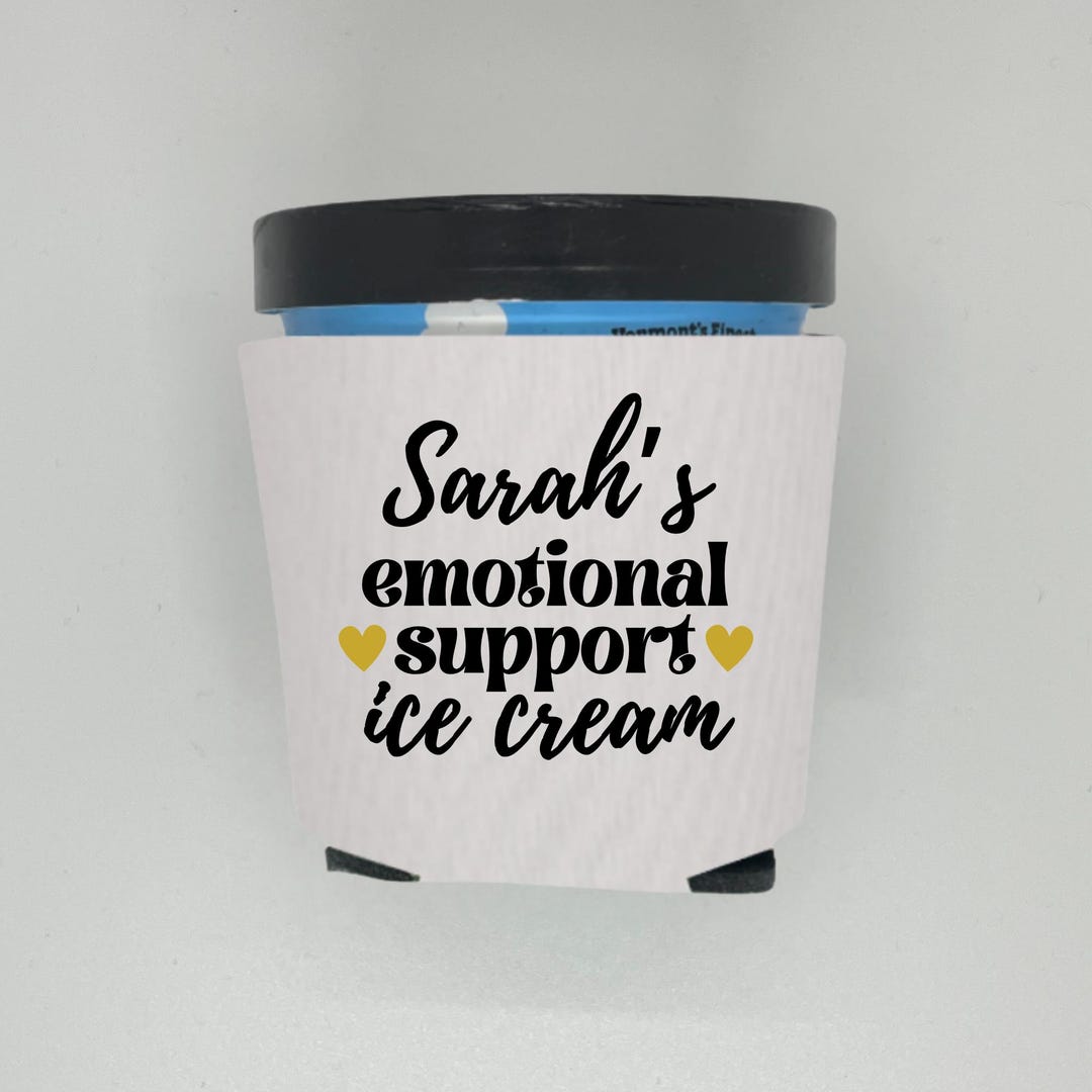 Personalized Ice Cream Pint Sleeve, Custom Name Foam Cooler, Funny ...