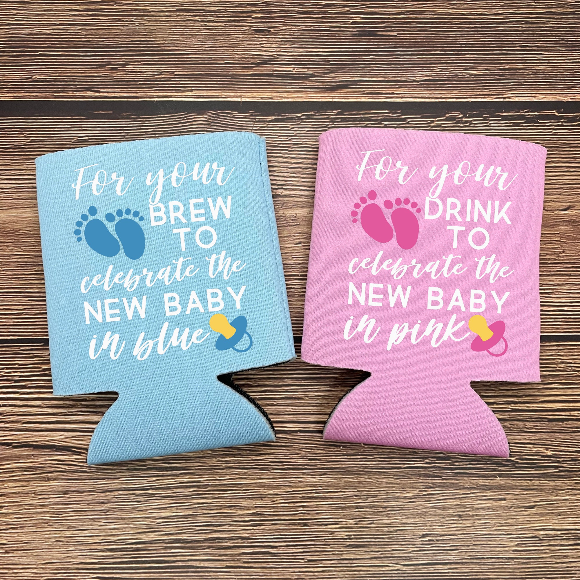Baby Shower Can Coolers, Baby Shower, Custom Welcoming Baby Coolies ...