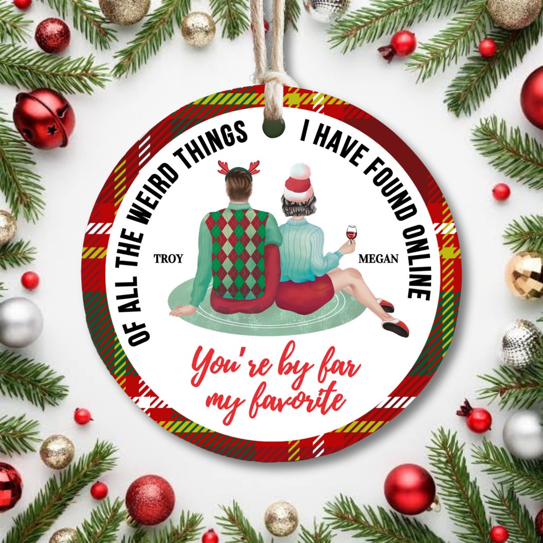 Custom Couple Ceramic Ornament Christmas Decor Christmas Ornament