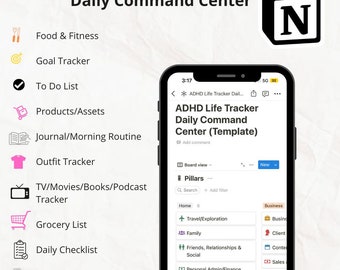 Notion Template Command Center Dashboard - Etsy