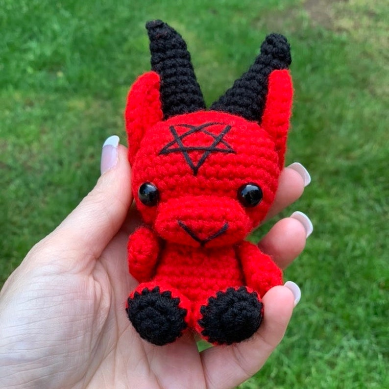 Baphomet Goat Amigurumi Plushie Crochet Plushie Satanic - Etsy