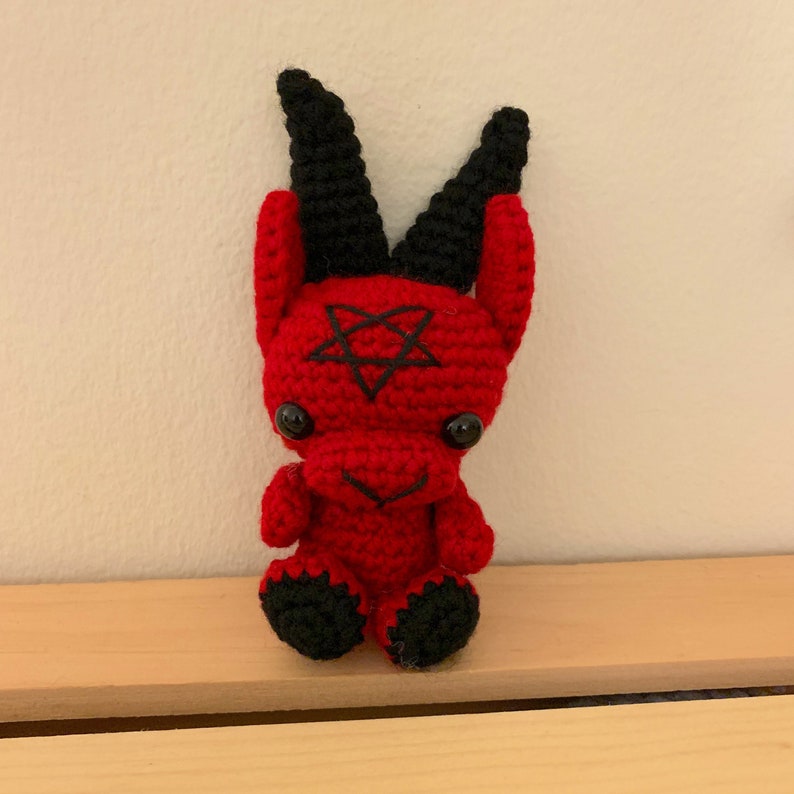 Baphomet Goat Amigurumi Plushie Crochet Plushie Satanic - Etsy