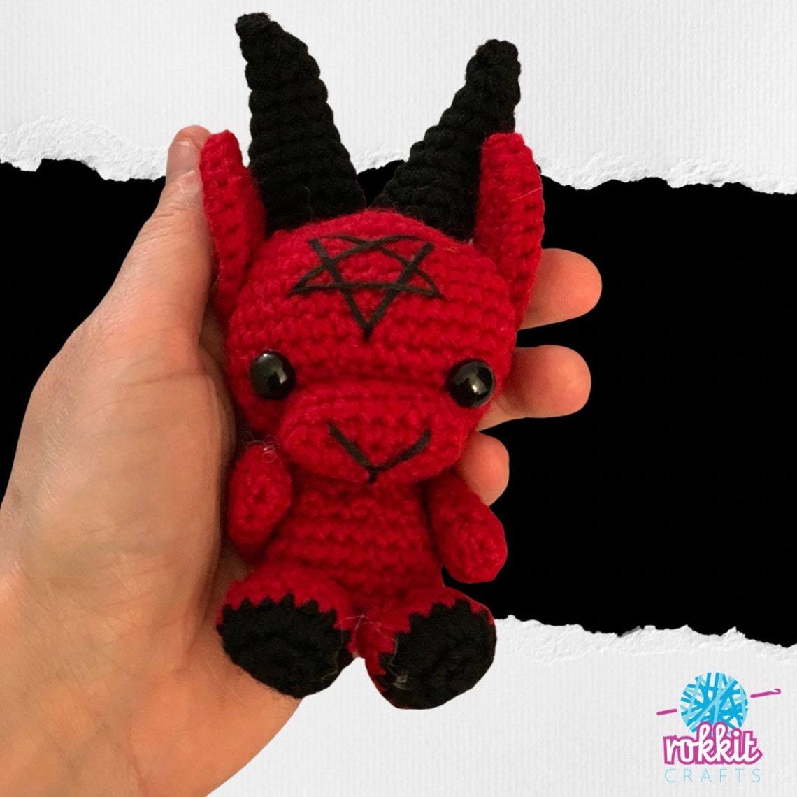 Baphomet Goat Amigurumi Plushie Crochet Plushie Satanic | Etsy
