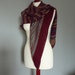 Multi Color Shawl Knitted Shawl in Shades of Dark Red and - Etsy