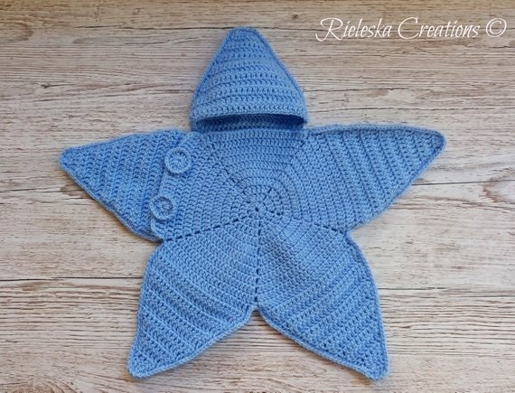 Crochet Pdf Pattern Star Baby Bunting Baby Cocoon / 0-3 Months pattern ...