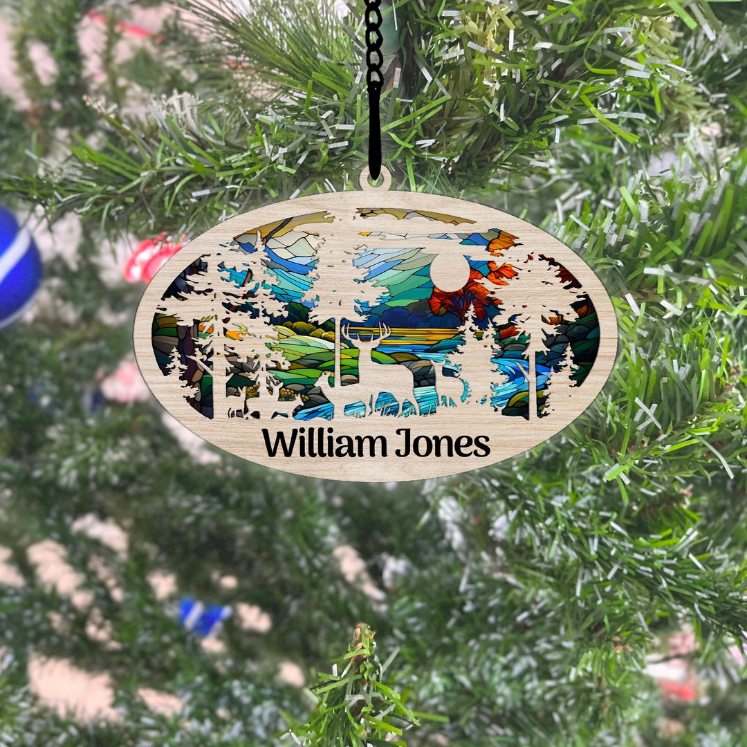 Personalized Hunting Suncatcher, Deer Hunting Suncatcher, Custom ...