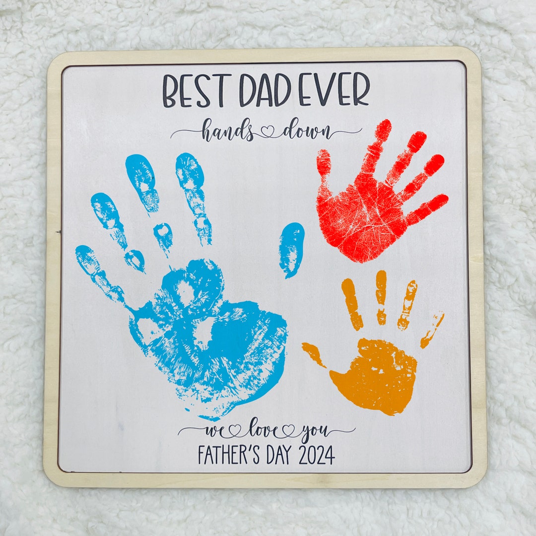 Handprint Craft, Best Dad Ever, Fathers Day Sign, Grandad Gift, Daddys ...