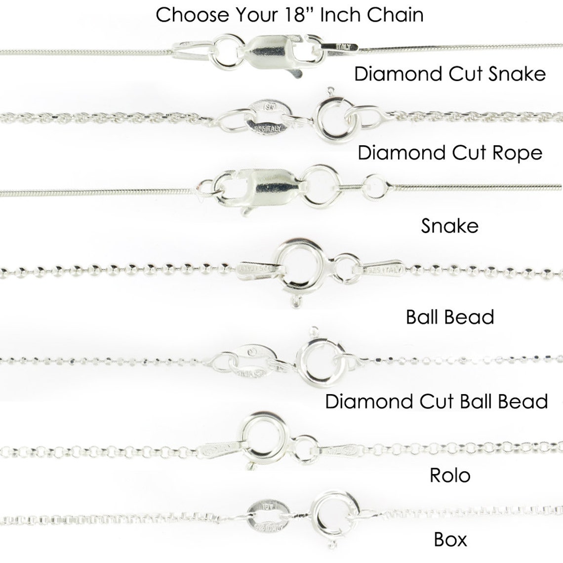 925 Sterling Silver Monogram Personalized Necklace Choose - Etsy