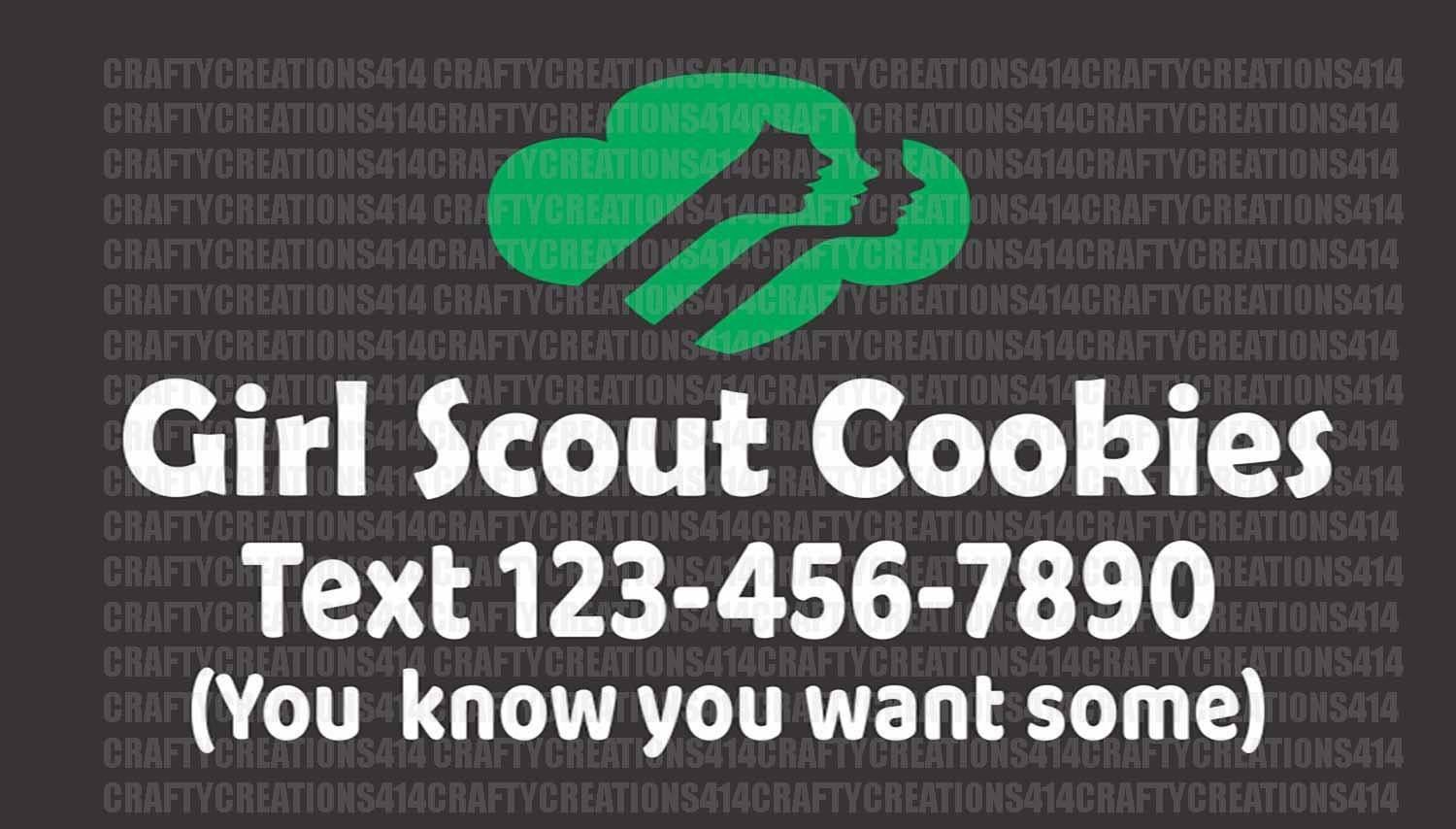 Girl Scout Cookie Decal,cookie Dealer, Girl Scouts, Decal, Cookie Decal ...