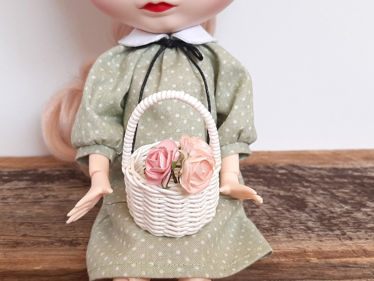 Dollhouse Basket With Handle Doll Basket Dollhouse Fruit - Etsy