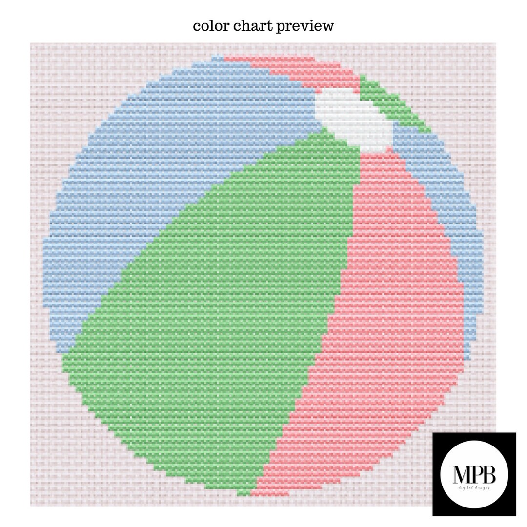 Beach Ball Needlepoint Digital Chart - Etsy