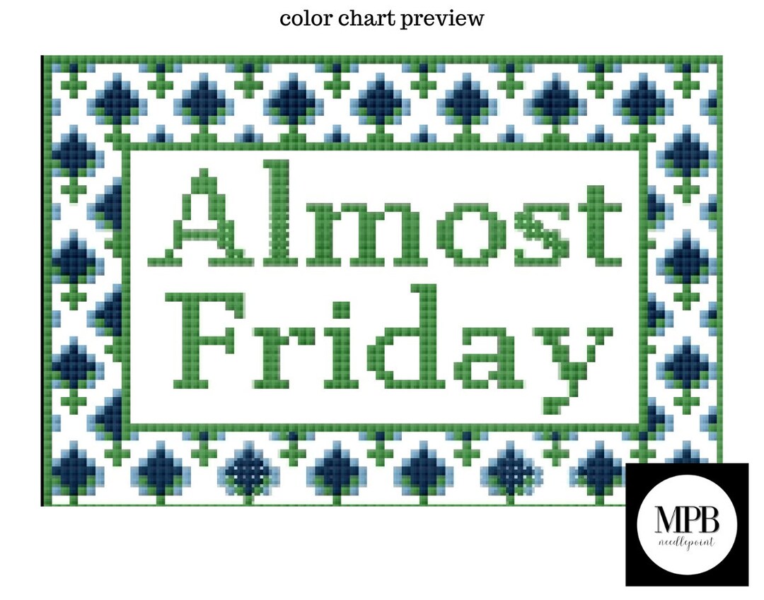 Almost Friday 13 MESH Digital Needlepoint Chart - Etsy