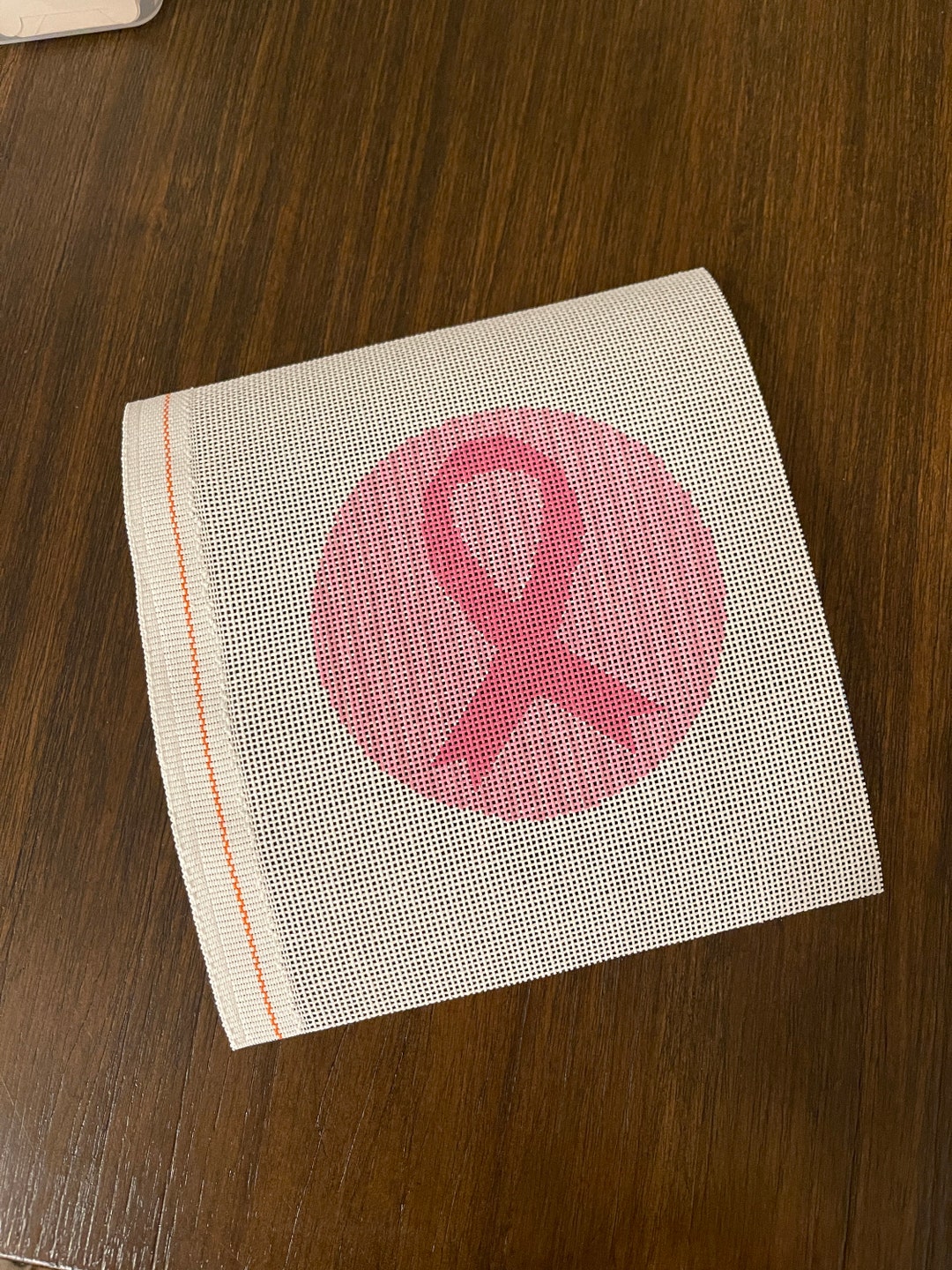Breast Cancer Awareness Ribbon Handpainted Needlepoint Canvas - Etsy