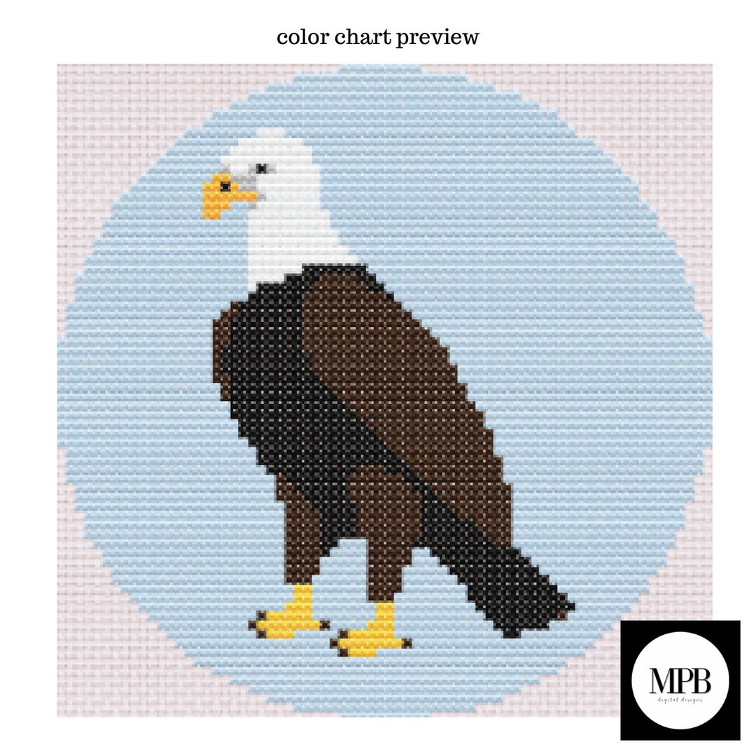 Bald Eagle Needlepoint Digital Chart - Etsy