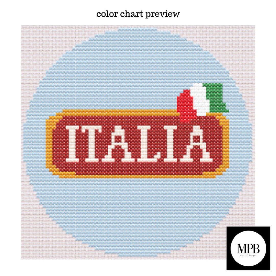 Italia 18 Mesh Digital Needlepoint Chart - Etsy