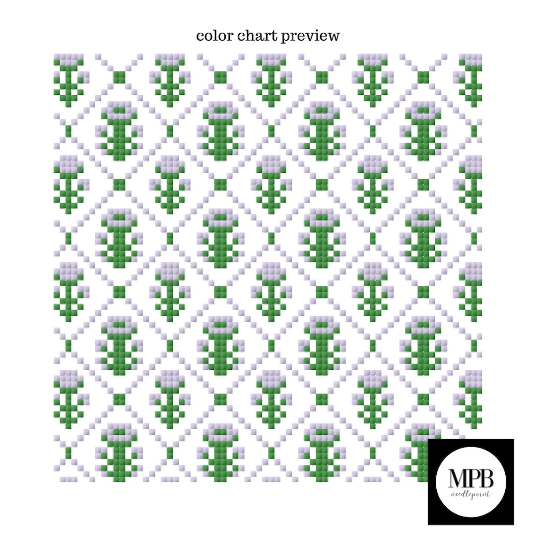 The Maggie 18 MESH Digital Needlepoint Chart Block Print - Etsy