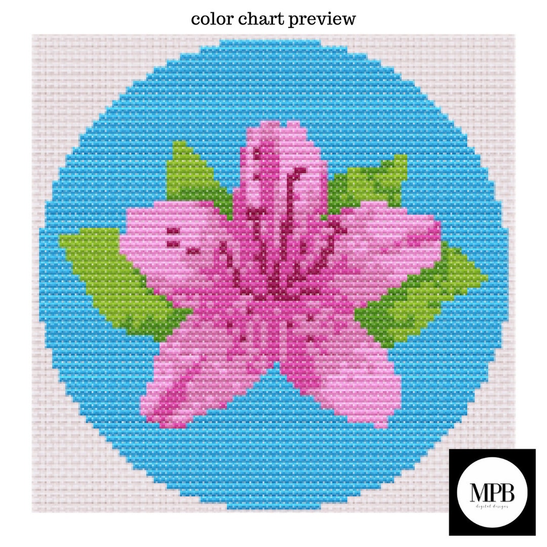 Azalea Needlepoint Digital Chart - Etsy