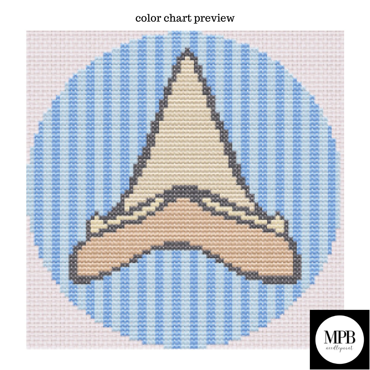 Shark Tooth Needlepoint Digital Chart - Etsy