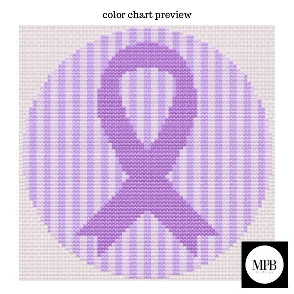 Cancer Ribbon Chart - Etsy