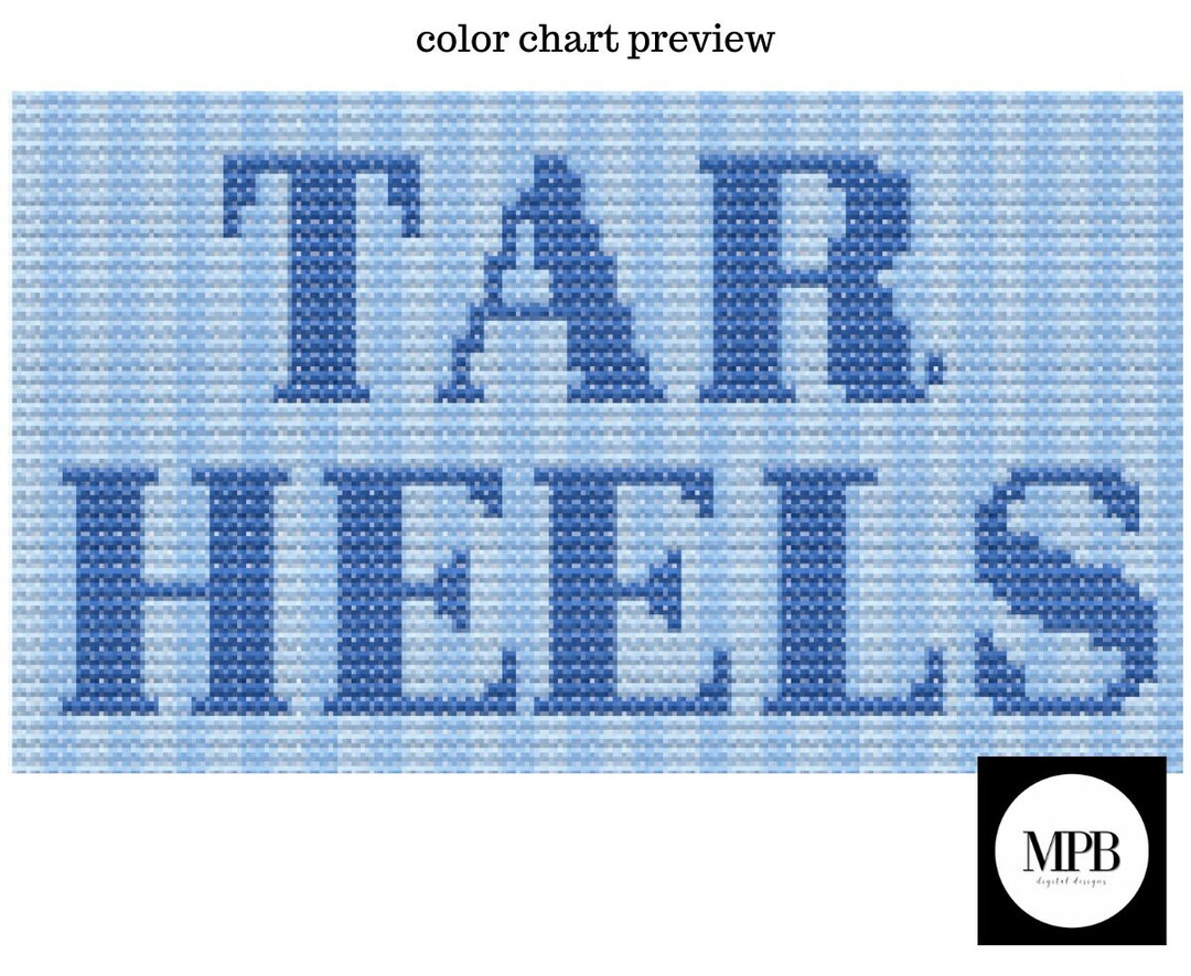 TAR HEELS Needlepoint Digital Chart - Etsy