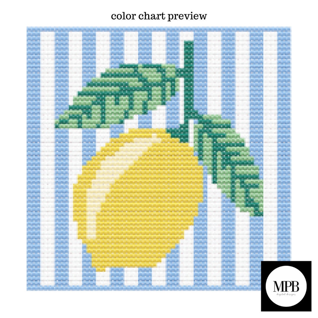 Lemon 18 MESH Digital Needlepoint Chart - Etsy