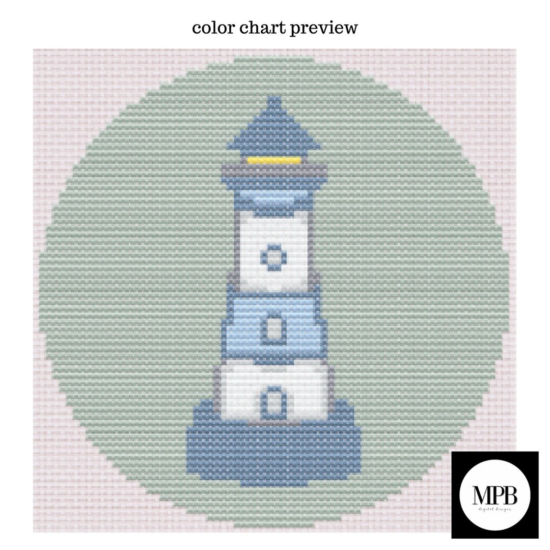 Lighthouse Needlepoint Digital Chart - Etsy