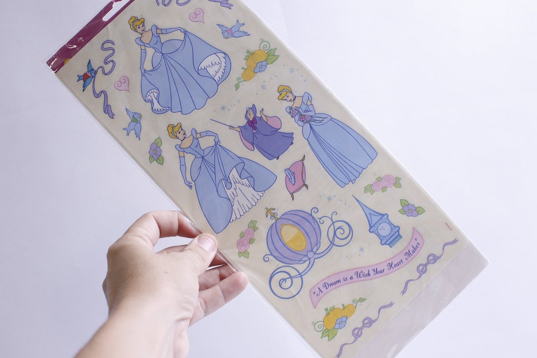 Cinderella Stickers, Disney Princess Decals, Fairy Tale Character Art ...