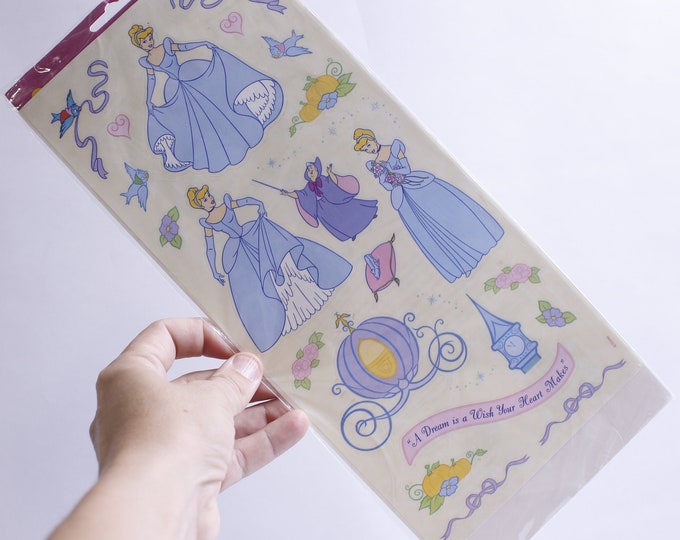 Cinderella Stickers, Disney Princess Decals, Fairy Tale Character Art ...