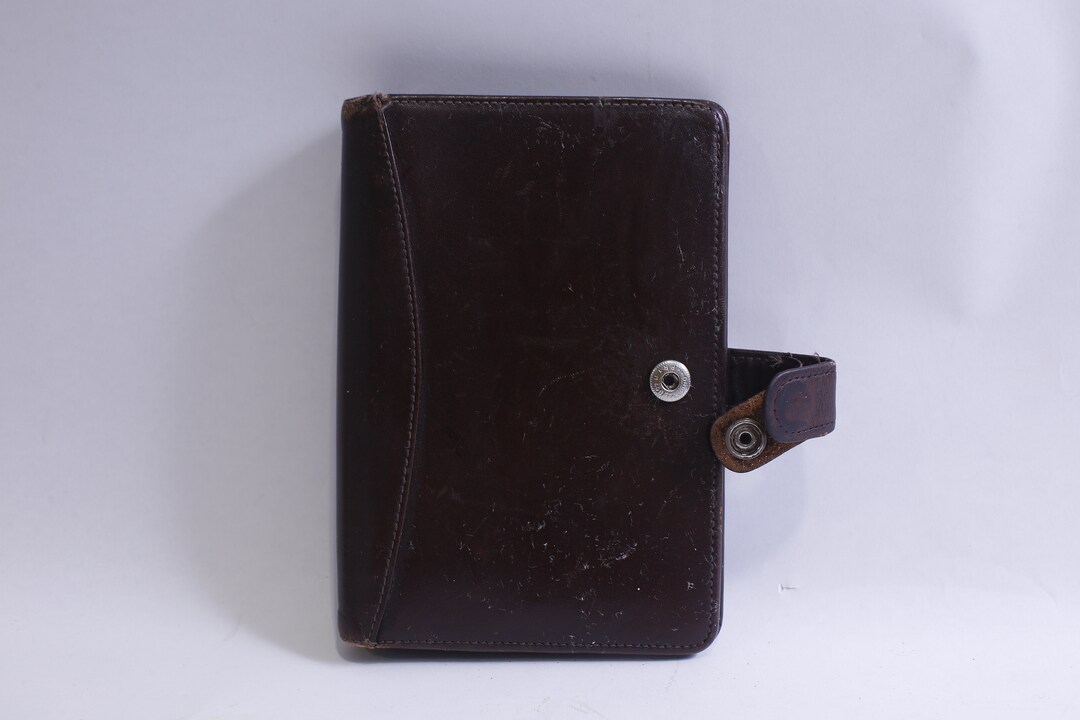 Small Leather, Franklin, Binder, Koloman Handler, Button Lock, Compact ...